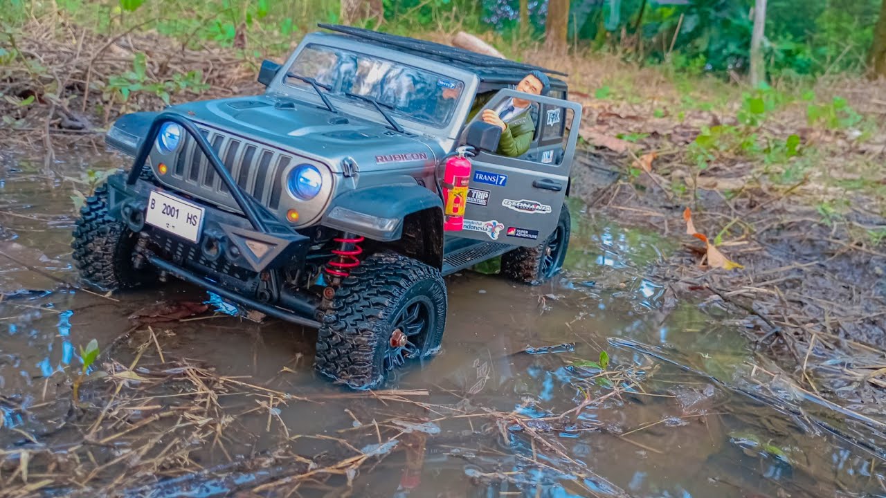 RC Crawler Scale 1/12 MN128 | Jeep Wrangler Rubicon Trabas Lumpur ...