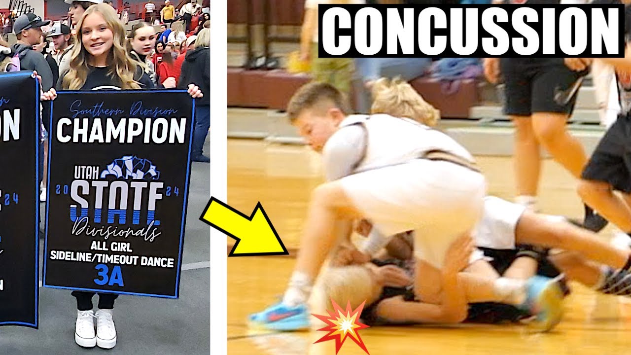 CHEER REGION CHAMPIONS and CONCUSSION at BASKETBALL GAME! - YouTube