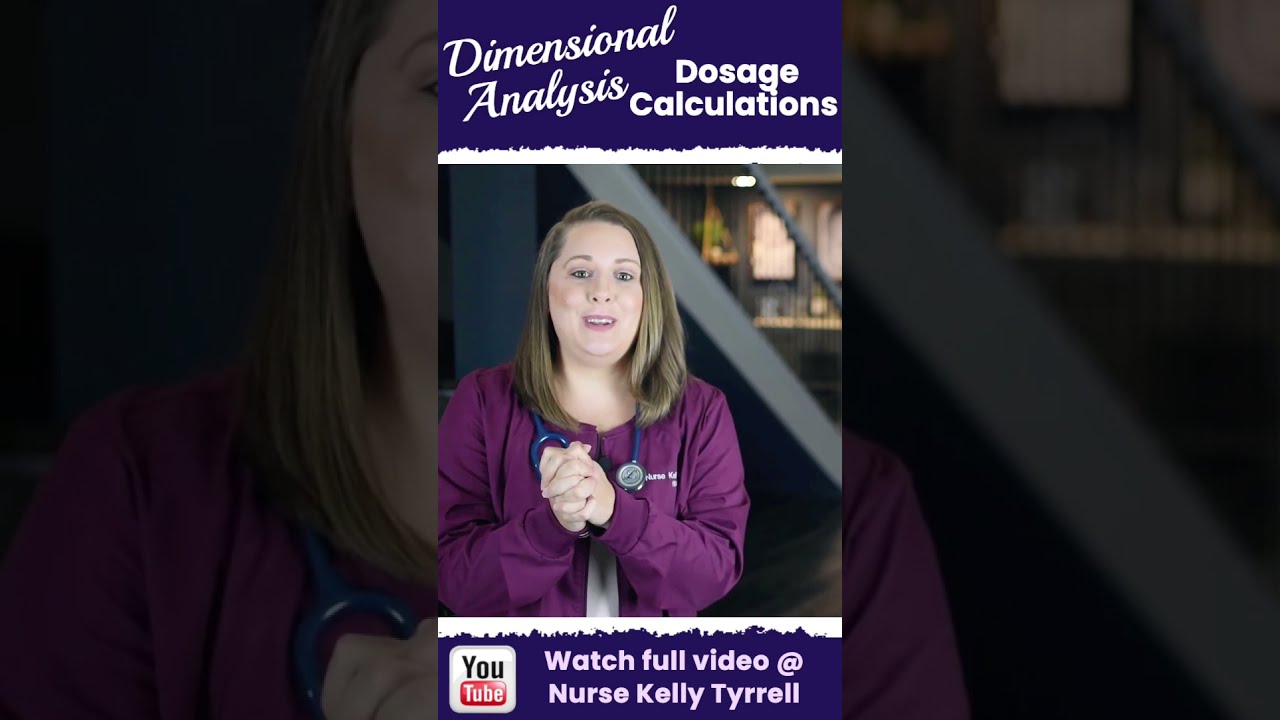Dimensional Analysis | Med Math Nursing Lecture #shorts - YouTube