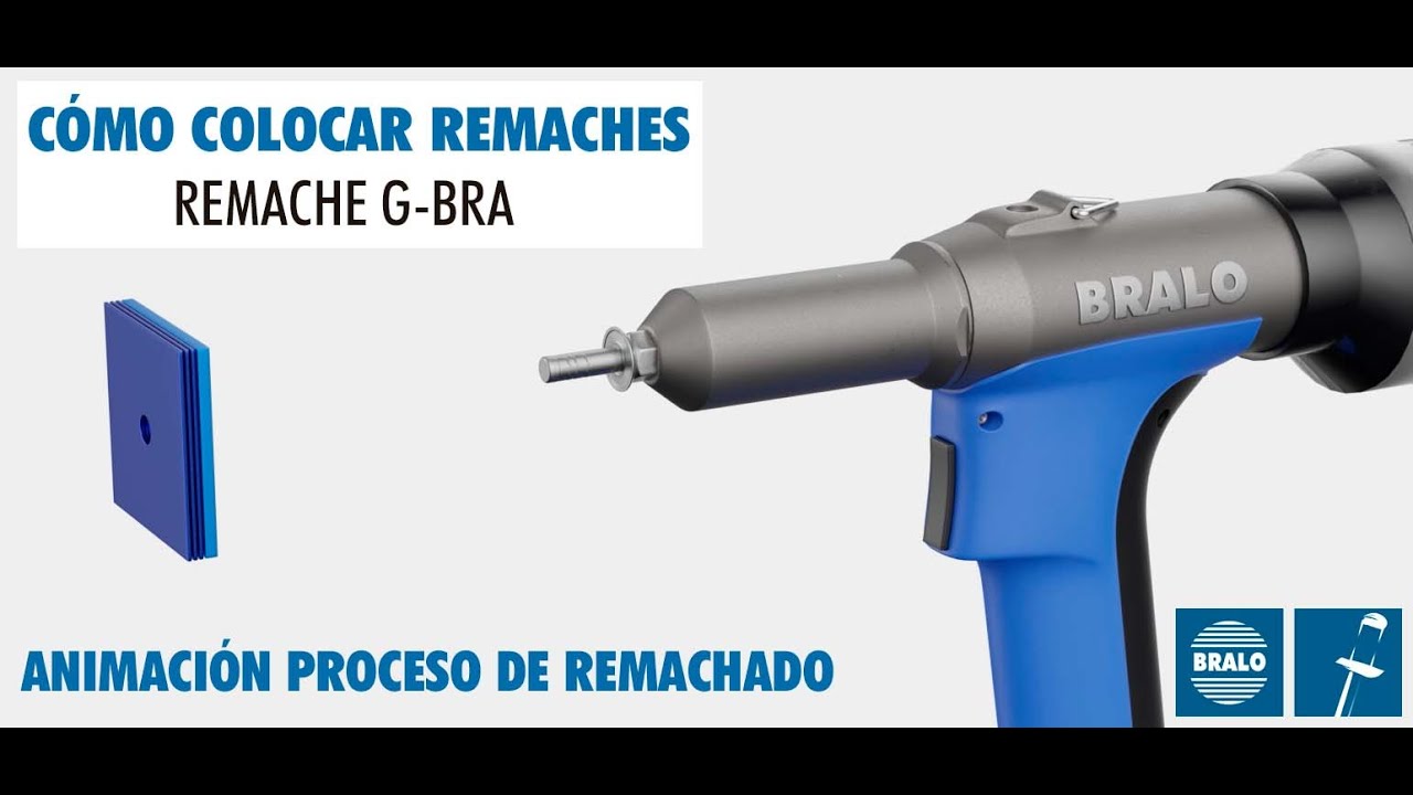 COMO INSTALAR UN REMACHE G-BRA DE BRALO - Proceso de remachado - YouTube