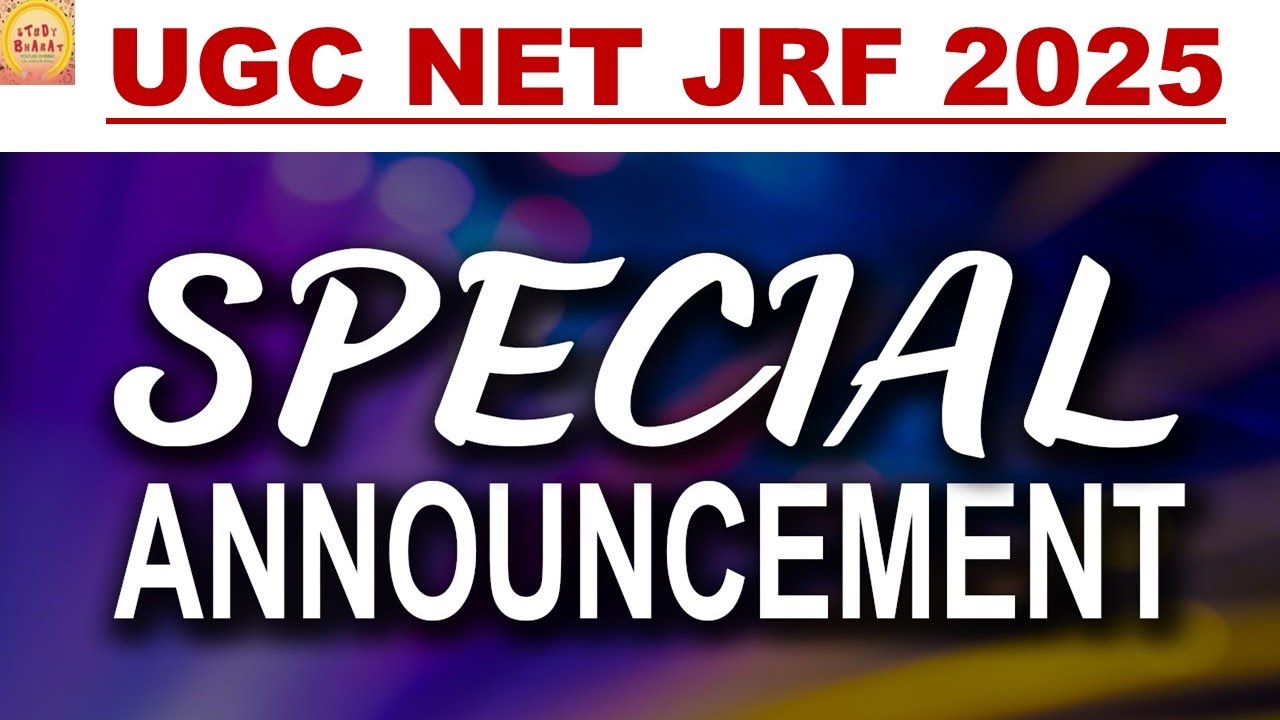 ugc net jrf 2025 special announcement | ugc net jrf 2025 best notes ...