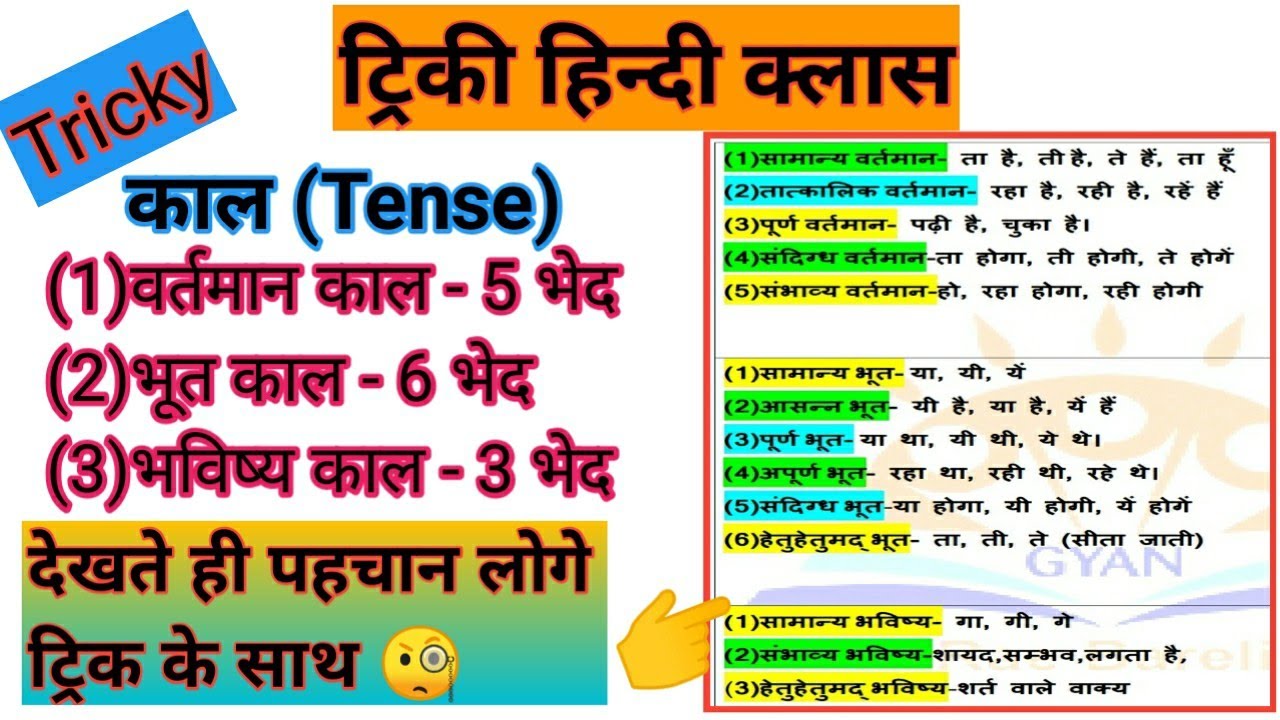 ट्रिकी काल | Tricky kaal in hindi| Kaal in Hindi | Tense in Hindi ...