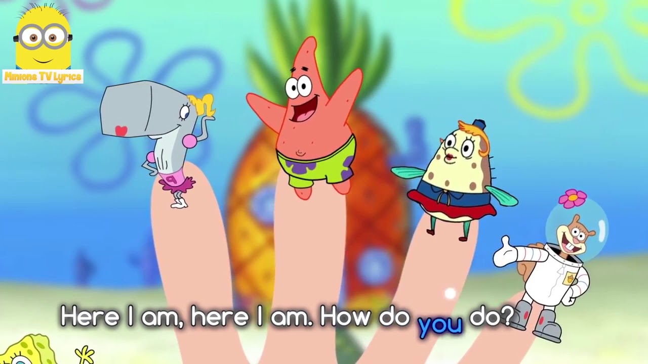 Spongebob Squarepants Finger Family Nursery Rhymes and More Lyrics ...