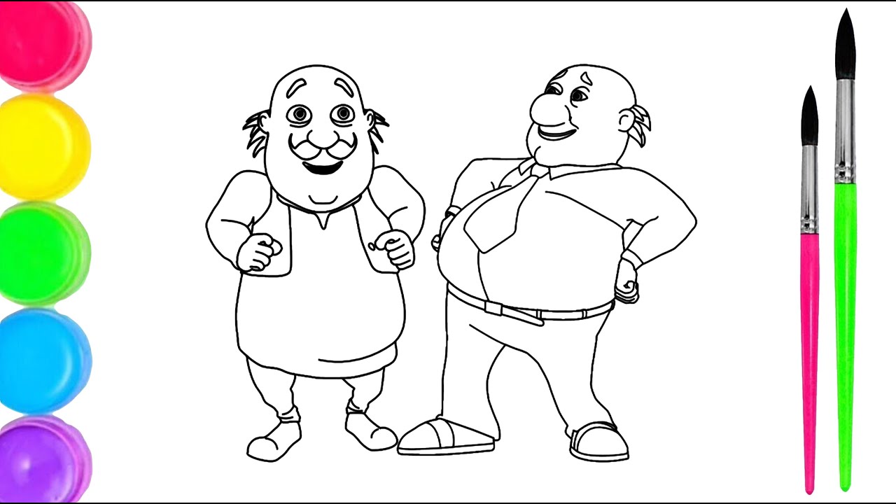 How to draw Motu cartoon drawing step by step || motu patlu with ...