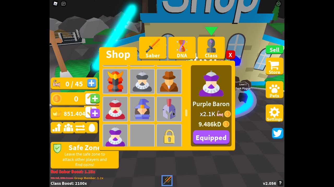 FINALLY I GOT PURPLE BARON CLASS (SABER SIMULATOR) - YouTube