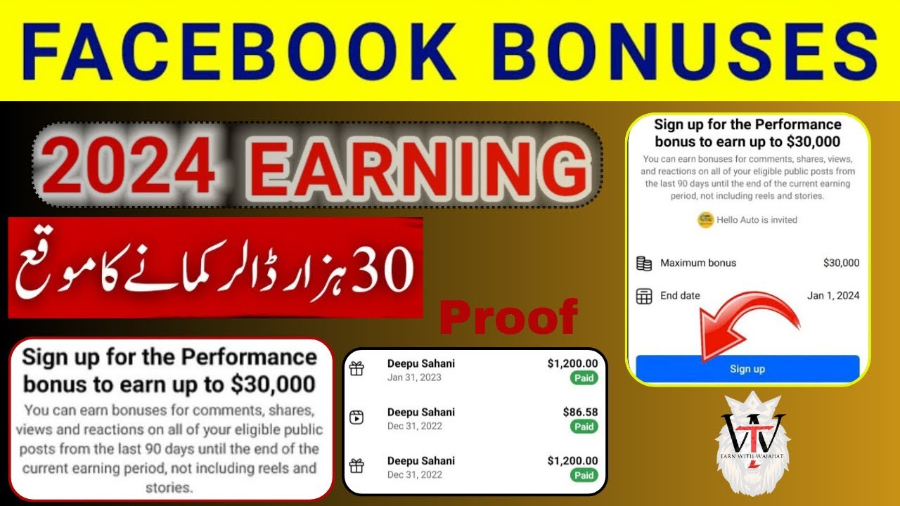 Facebook Performance Bonus Program2024| Earn $30,000/mth From Your ...