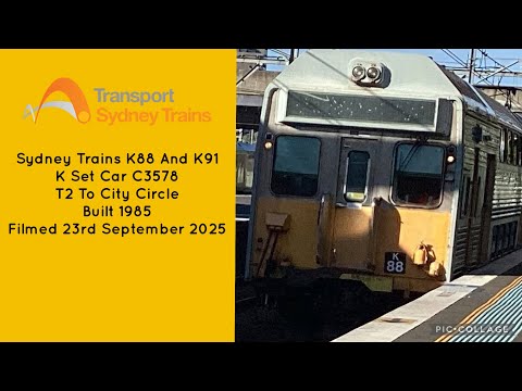 Sydney Trains K Set K88 And K91 T2 To City Circle - YouTube