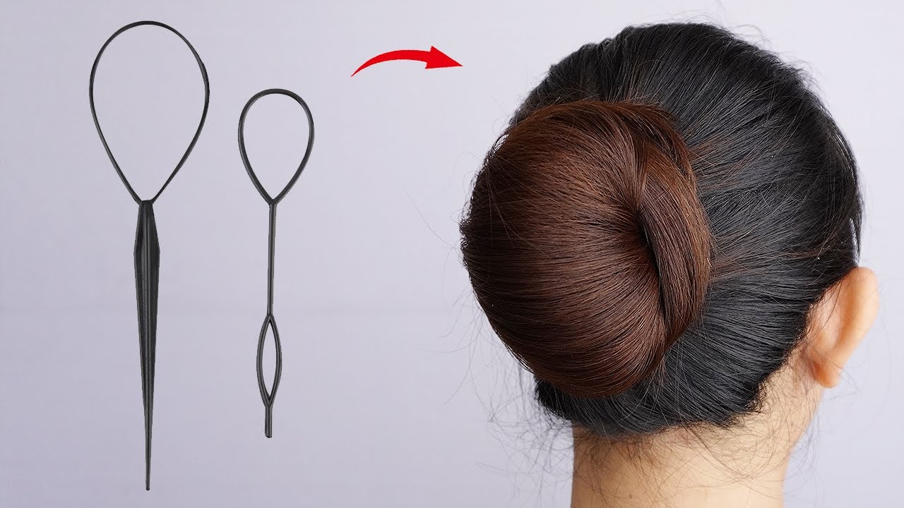 Stylish Bun Hairstyles With Topsy Tail Tool | Easy Hairstyle Step By ...