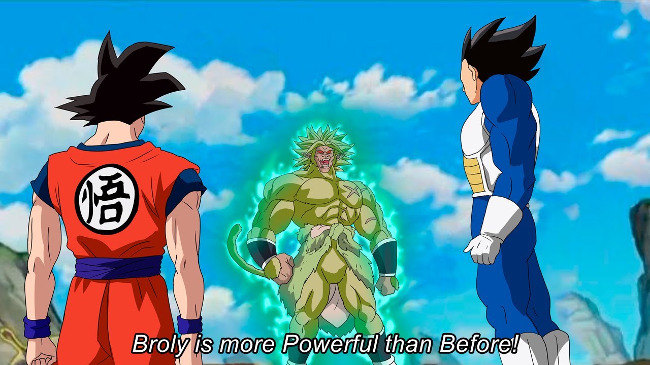 Broly Finally Transforms into the Green Oozaru God in front of Goku and ...