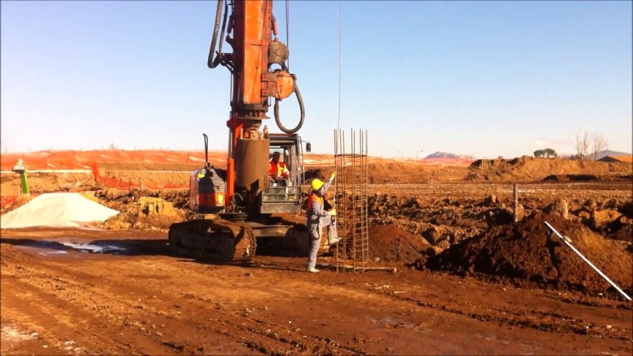 Realizzazione pali di fondazione in c.a. - YouTube