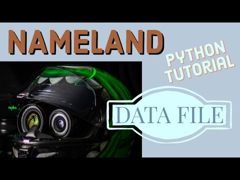 NAMELAND download data file | Python design and coding tutorial for GCSE Computer Science