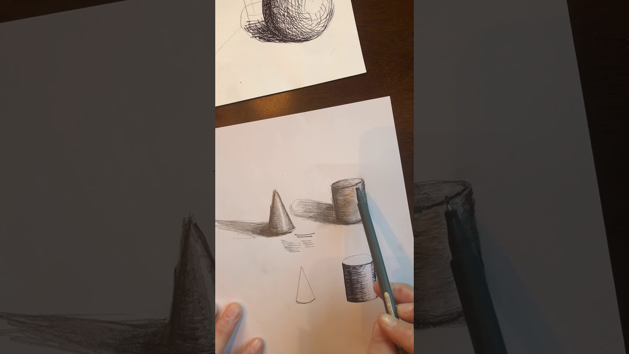 Cylinders and Cones Hatching/cross - YouTube
