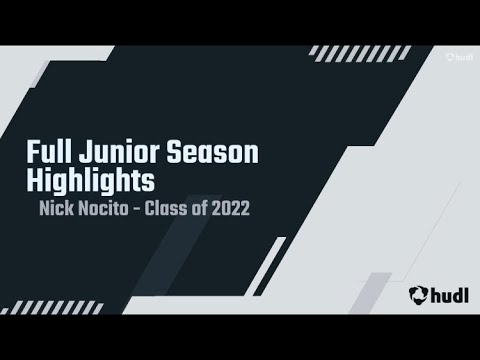 Junior Season Highlights - Nick Nocito - Class of 2022 - YouTube