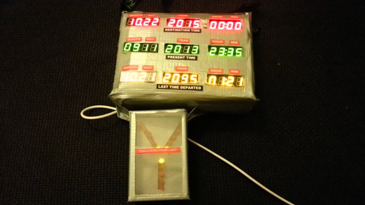 Pi + Adafruit - Delorean Time Circuit and Flux Capacitor - YouTube