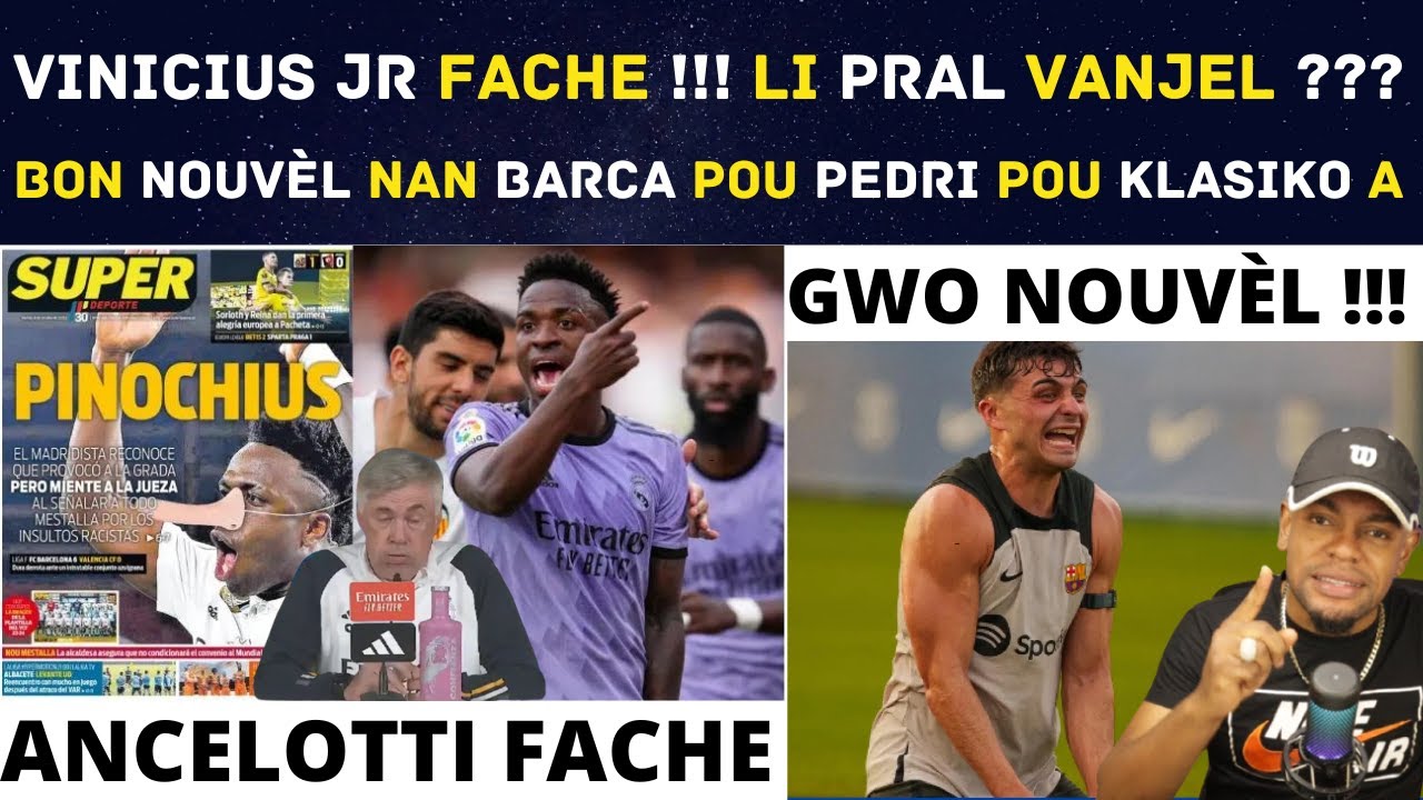 VINICIUS JR FACHE !! LI PRAL VANJEL ? ANCELOTTI FACHE POU VINICIUS JR ...