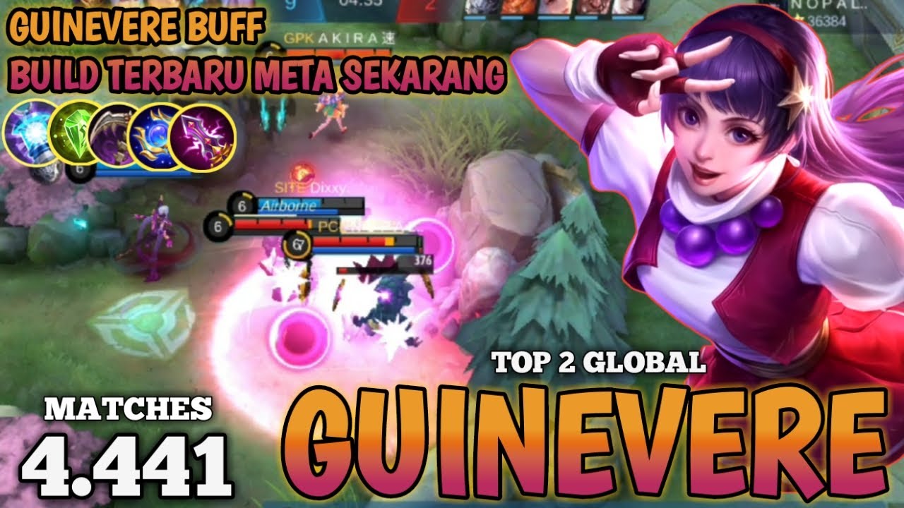 BUILD TERSAKIT GUINEVERE TERBARU 2022 | TOP 2 GLOBAL GUINEVERE GAMEPLAY | GUINEVERE BUFF - MLBB ...