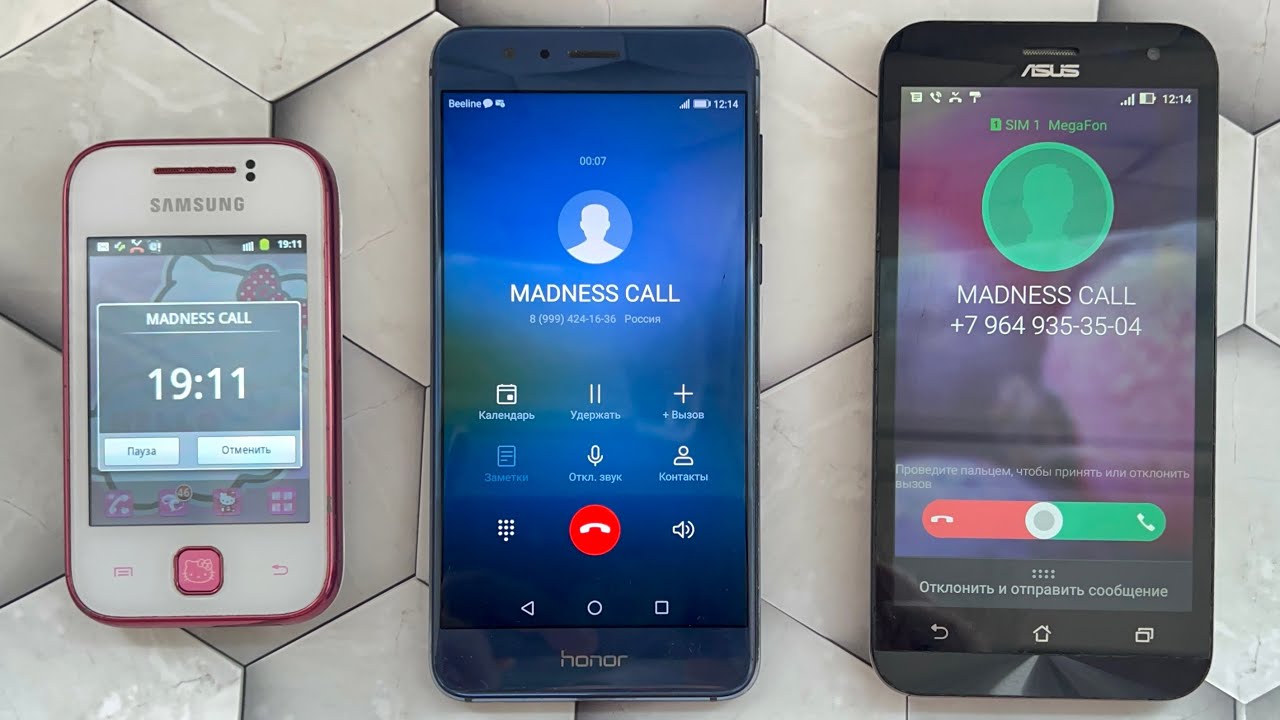 Incoming Call ASUS Zooed / Outgoing Call HUAWEI Honor 8 Lite & Samsung ...