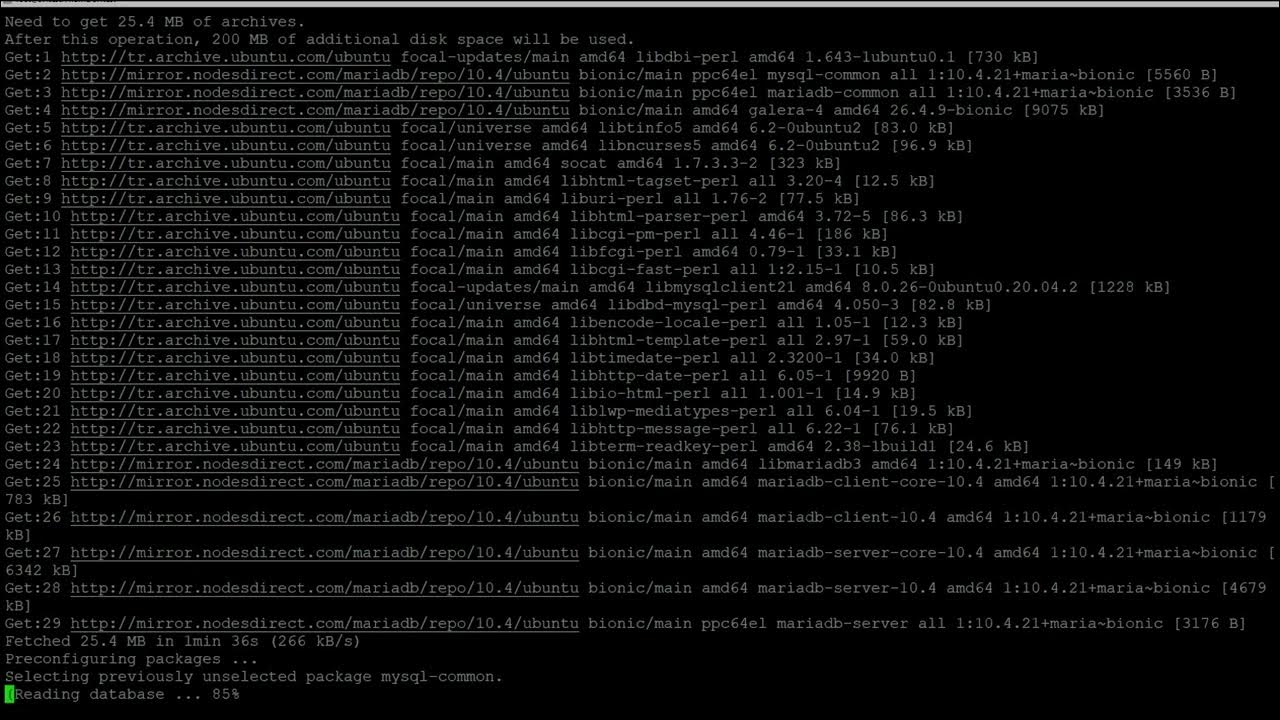 Ubuntu Linux MySQL (MariaDB) Kurulumu Veritabanı Yönetimi & Güvenlik Ayarları - YouTube