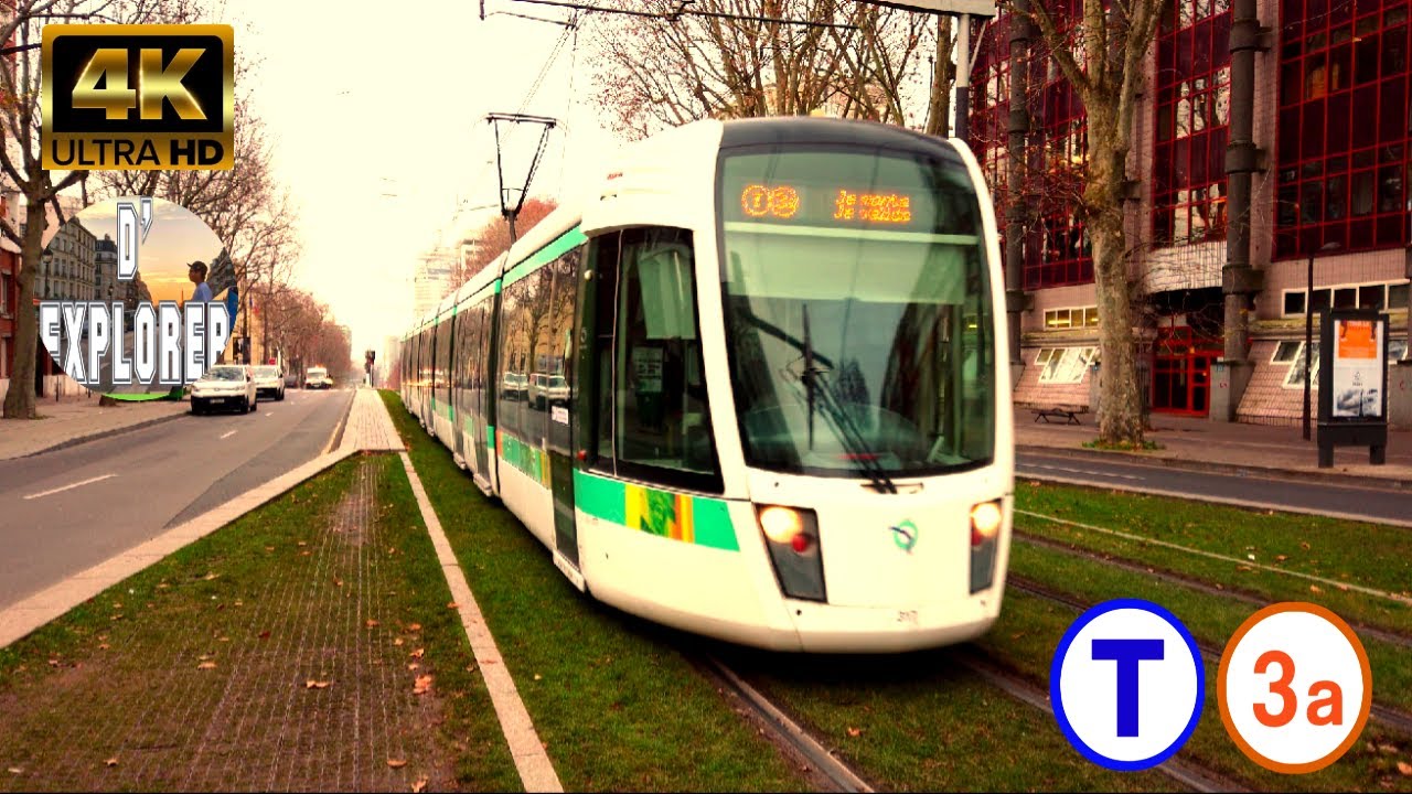 【4K】🇫🇷PARIS TRAMWAY LINE 3A》Direction Pont de Garigliano and Porte de ...