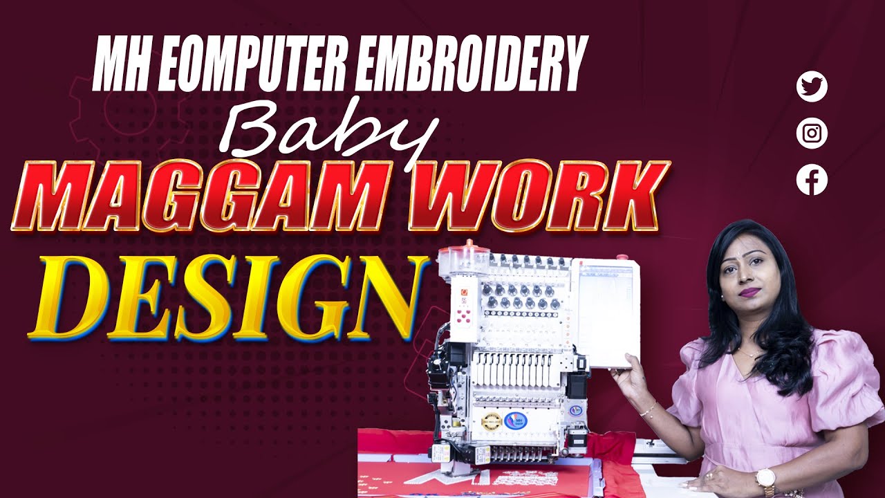 Baby Neck Maagam Work MH Computer Embroidery #maggamwork #aariwork #fashion - YouTube