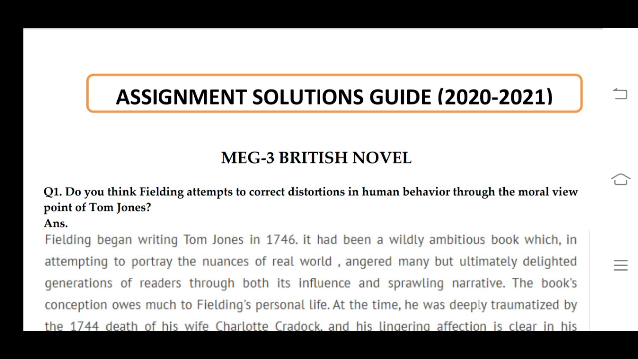 MEG 3 Ignou Solved Assignment - YouTube