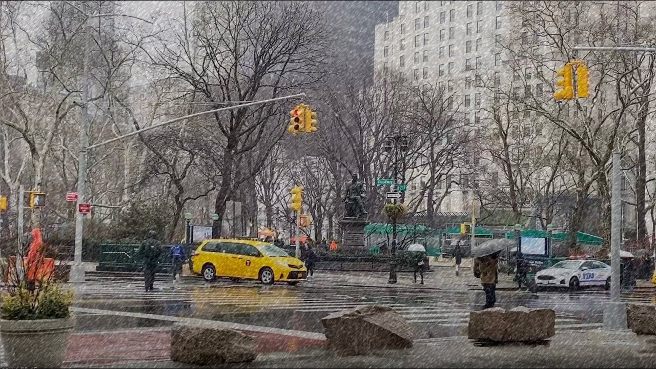 NYC LIVE SNOWSTORM Walking in New York City March 9, 2022 - YouTube