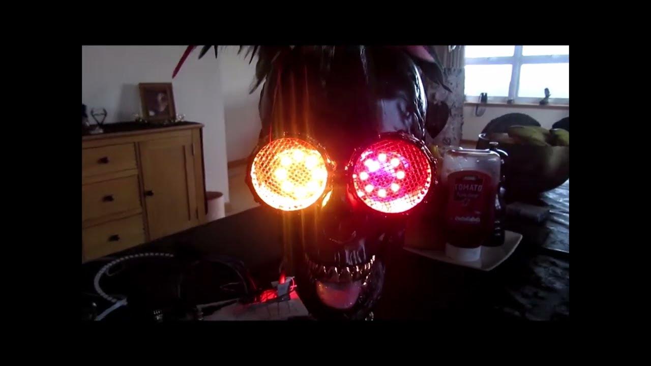 Crazy Neopixel LED Human Skull - 3D Printed - Arduino Skull - YouTube