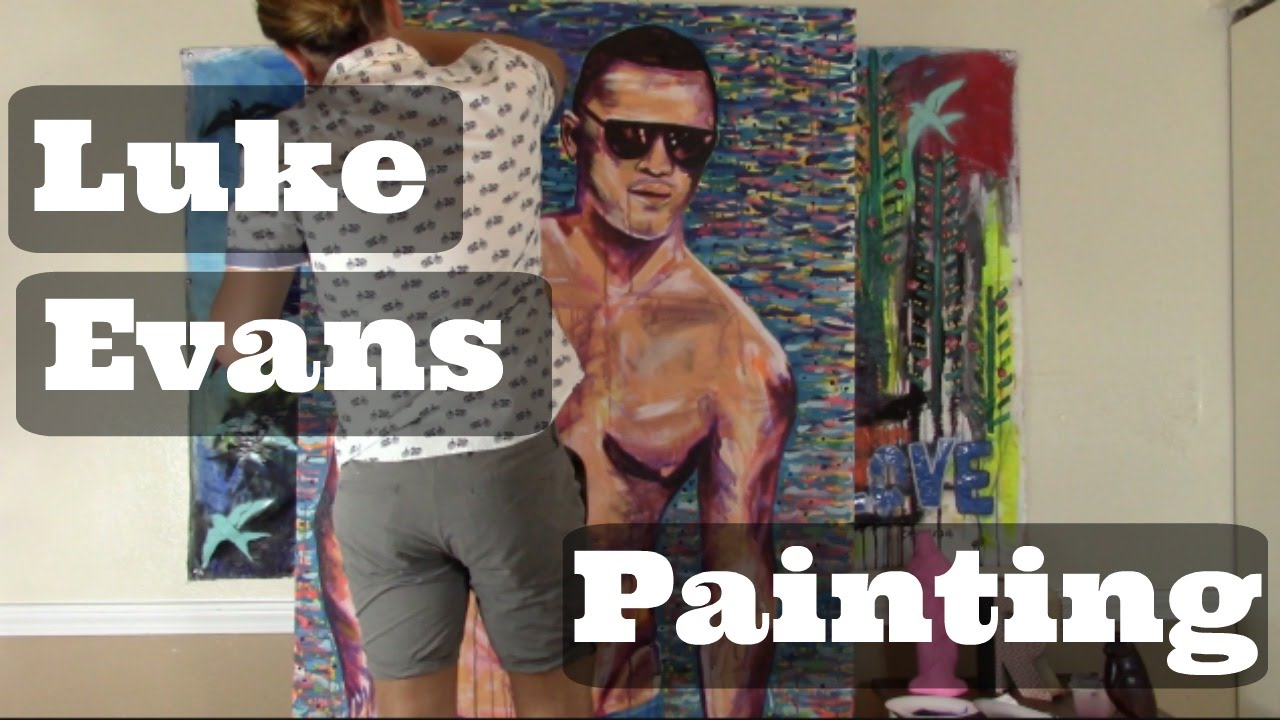 Luke Evans in Mykonos Painting - YouTube