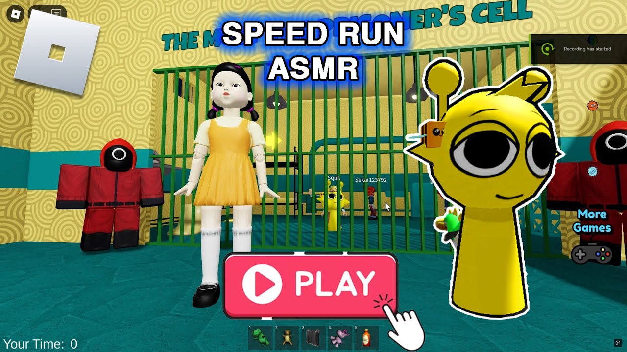 Sprunki Simon escape SQUID GAME PRISON RUN | Roblox Obby Speedrun ASMR ...