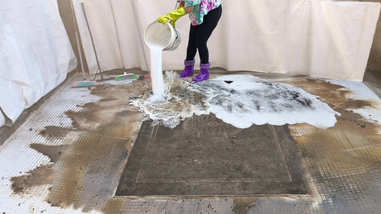 Cleaning The Cutest Rug Ever ! But How Did It Get So Slimy | Satisfying ...