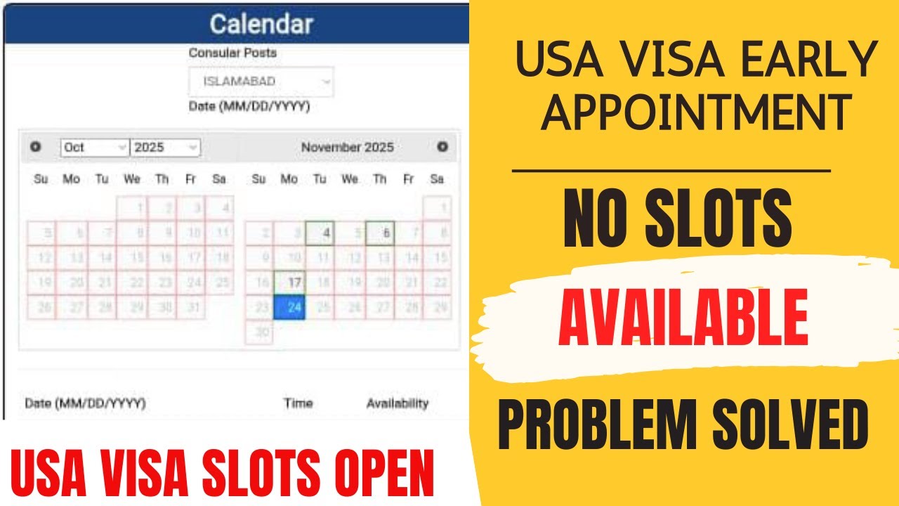 USA Visa Early Appointment | Book Guaranteed Slots | 100% Fast Solution ...