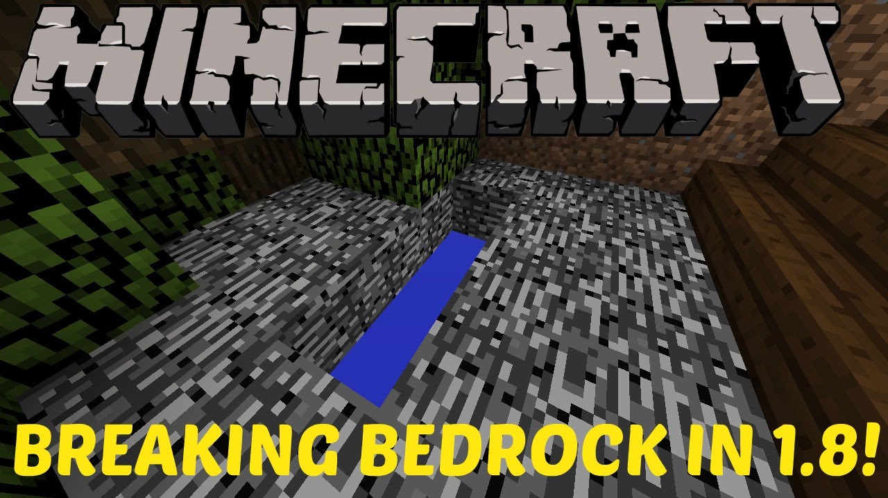 Minecraft 1.8 : How To Break Bedrock - YouTube