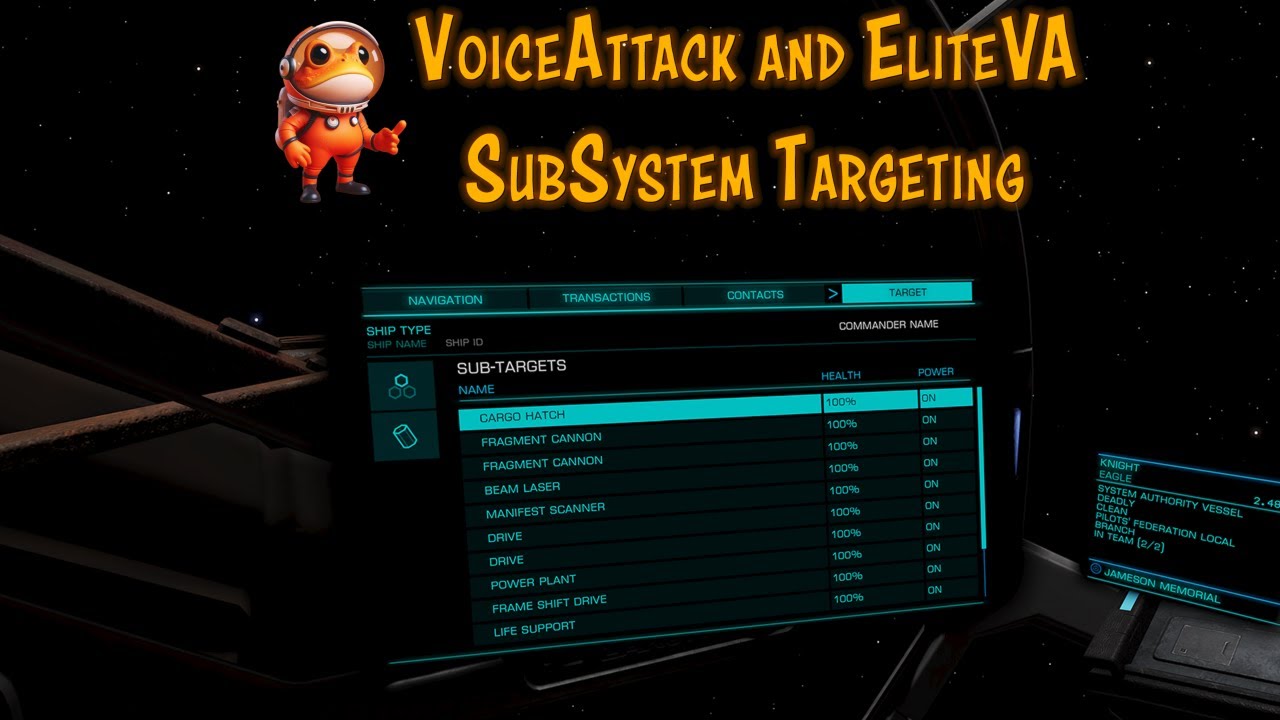Subsytem targeting in Elite Dangerous using VoiceAttack - YouTube