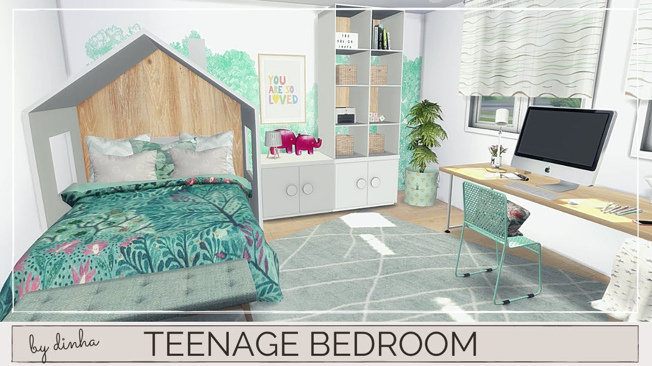 TEENAGE BEDROOM + DOWNLOAD + TOUR + CC CREATORS | The Sims 4 | - YouTube