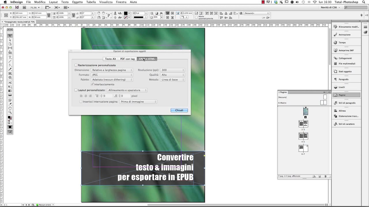 InDesign - Convertire immagini e testi in oggetti per esportare in epub ...