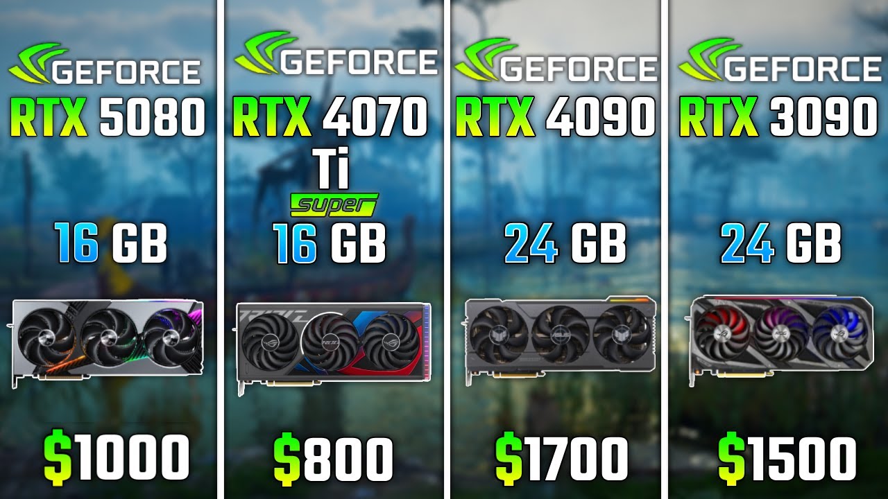 RTX 5080 vs RTX 4070 Ti SUPER vs RTX 4090 vs RTX 3090 | Test in 6 Games ...
