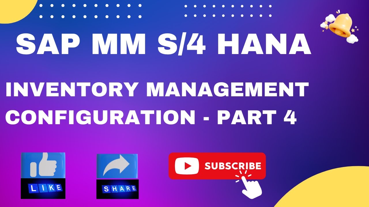 SAP MM Inventory Management overview in S/4 HANA - Part 4 - YouTube
