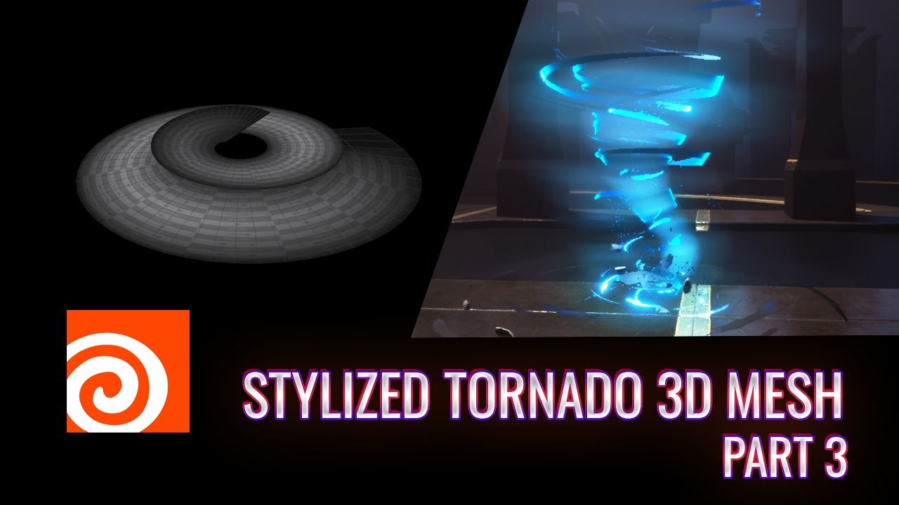 Stylized Tornado VFX 3D Mesh - Houdini Part 3 - YouTube