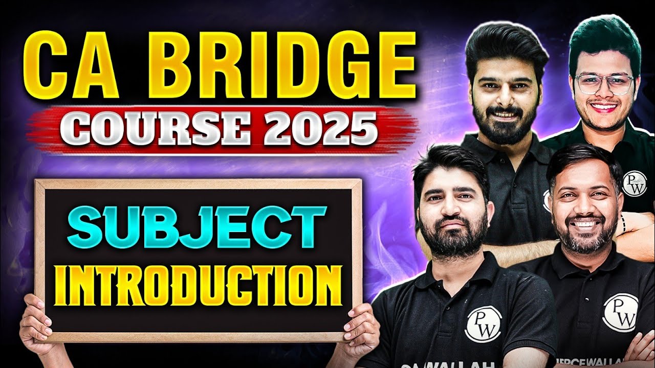 CA Bridge Course 2025: Know your Faculties and Subjects📖 - YouTube