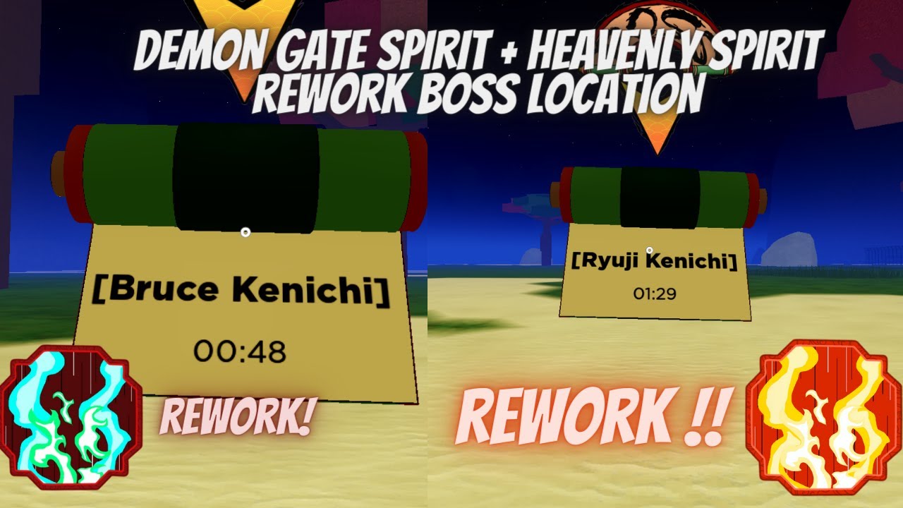 *REWORK* Demon Gate Spirit And Heavenly Spirit Boss Locations in Shindo ...