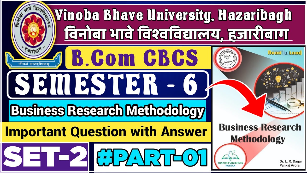 B.Com 6th Sem Business research methodology important questions || Vbu ...