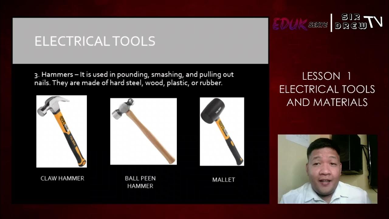 EIM LESSON 1 - ELECTRICAL TOOLS AND MATERIALS - YouTube