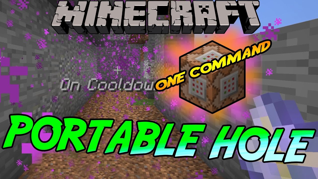 VANILLA MINECRAFT - PORTABLE HOLES | ONE COMMAND - YouTube