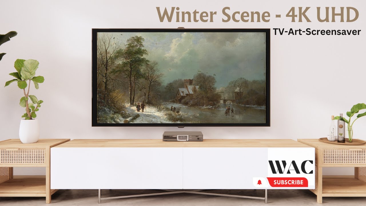 4K UHD Art Screensaver for Tv | Winter Scene Oil Painting Slideshow ...