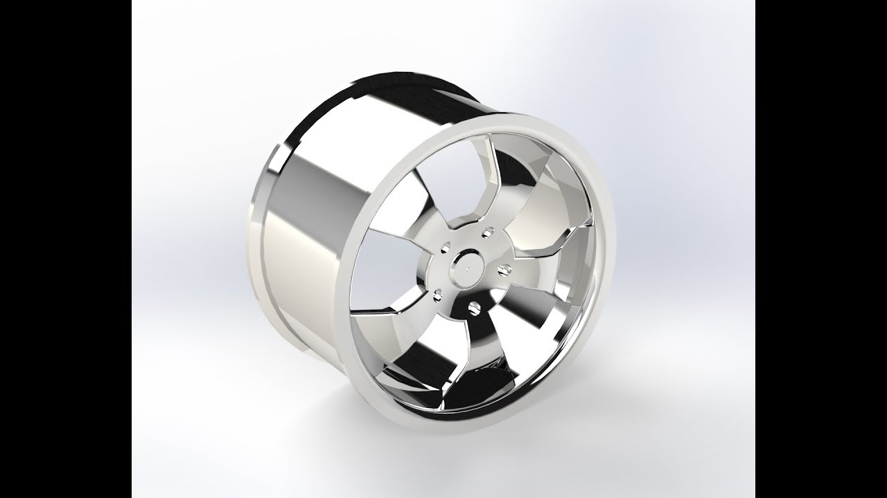 Solidworks tutorial / HOW TO MAKE Wheel Rim in Solidworks - YouTube
