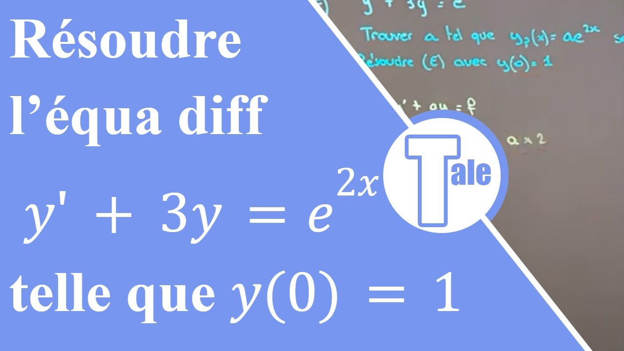(Terminale) Equation différentielle du premier ordre avec second membre non constant - YouTube