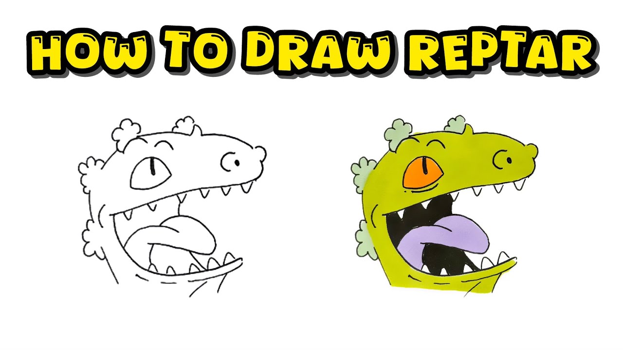 How to Draw Reptar from Rugrats – Step-by-Step Guide to Create Iconic ...