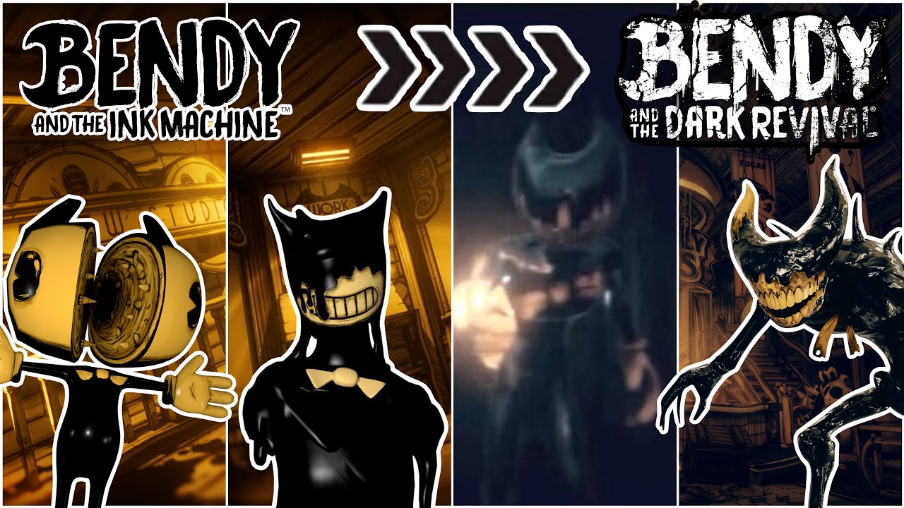 The Evolution Of The Ink Bendy Model In All Game!!! - YouTube