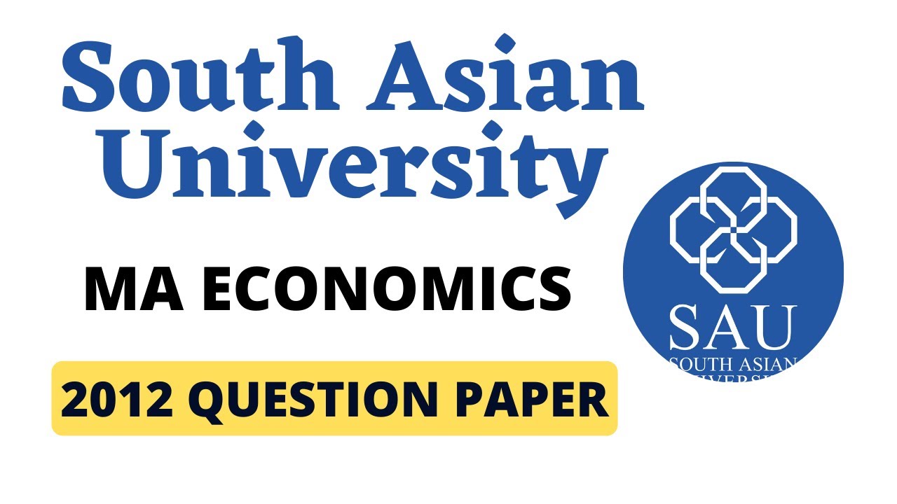 SAU MA Economics 2012 Question Paper - YouTube