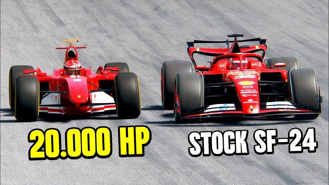 20000 HP Ferrari F1 2004 Drag Edition vs Ferrari F1 2024 - Imola GP ...